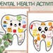 Dental Health Preschool Printable Activity for Kids, Teeth Brushing ...