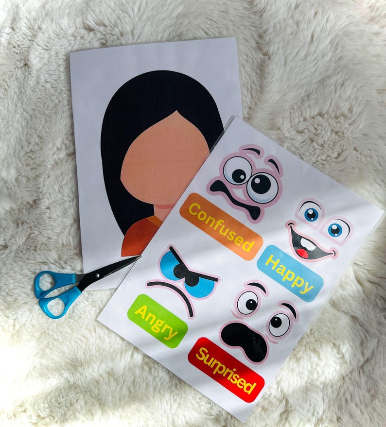 Emotions Activity for Kids Girl and Boy Version Feeling Chart , Busy ...