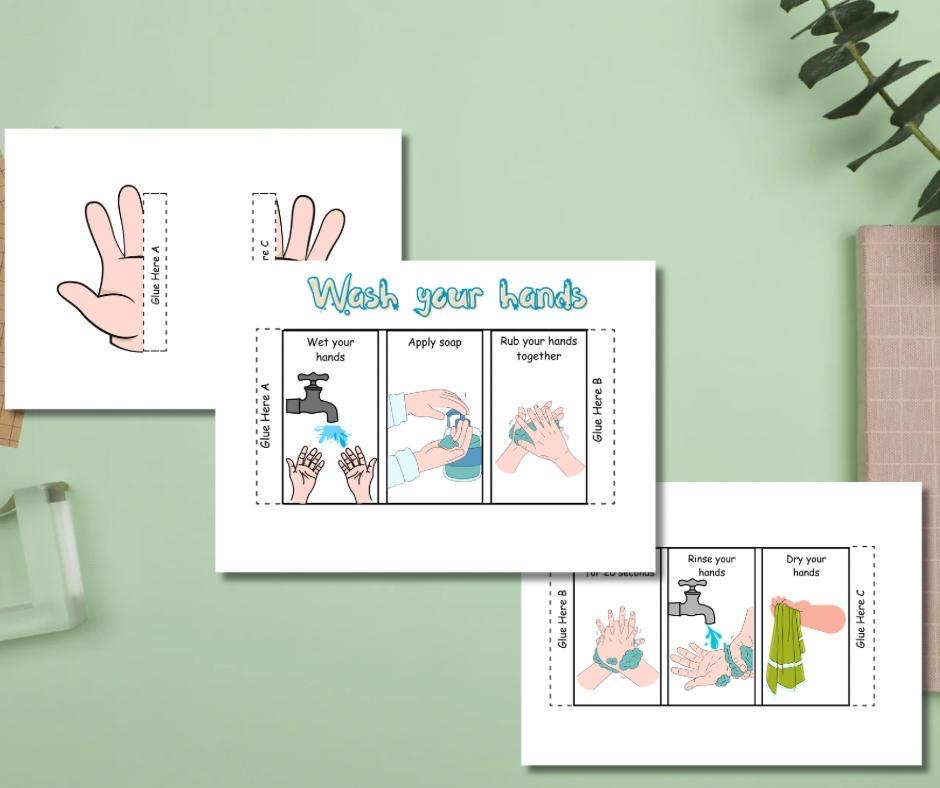 Wash Your Hands Coloring Page | Kids Handwashing Printable | Foldout ...