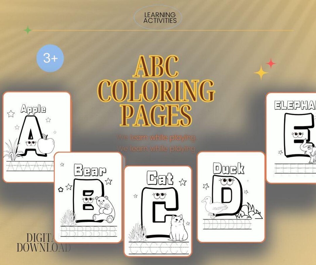 ABC Coloring Pages, Kids Sheets Artwork, Preschool Printables, Kids ...