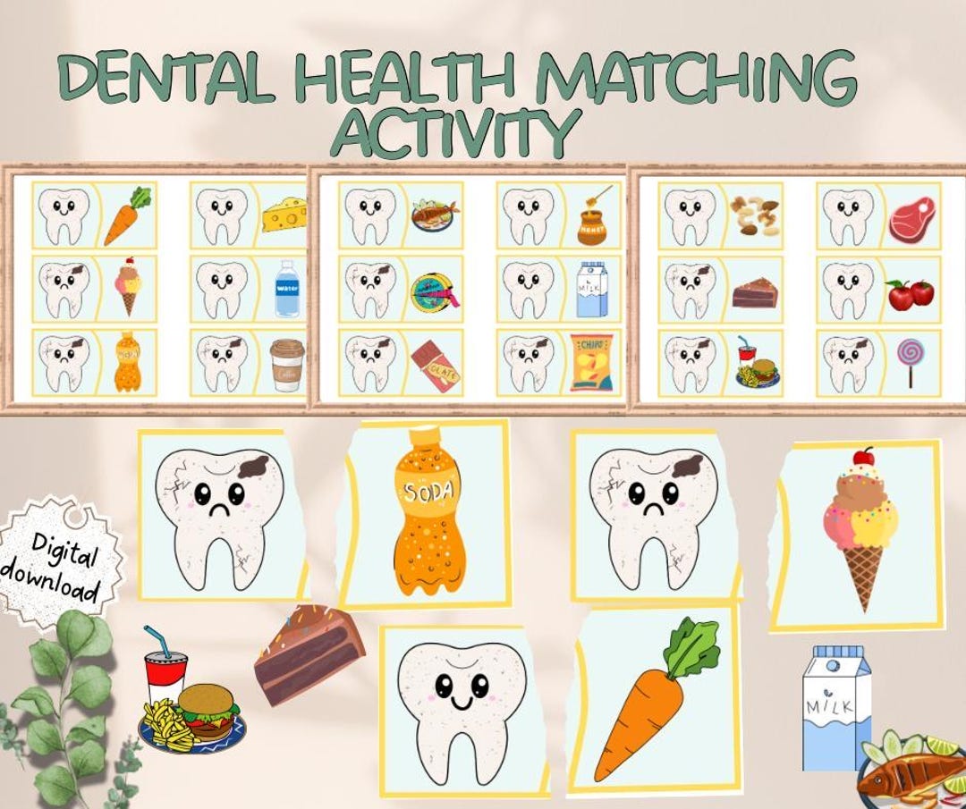 Dental Health Preschool Printable Activity for Kids, Teeth Brushing ...
