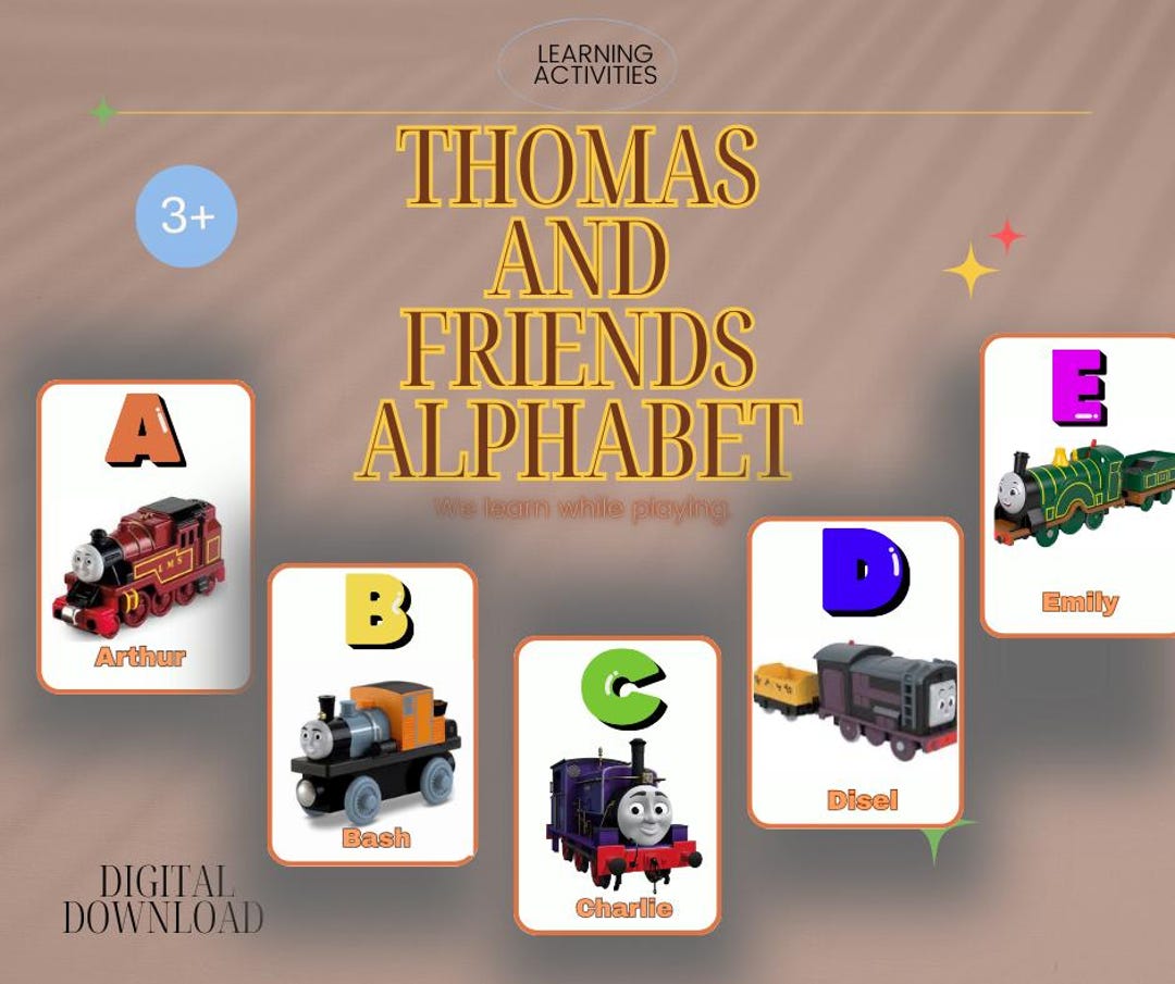 Thomas Trains Alphabet, Thomas and Friends, Alphabet Flash Cards ...