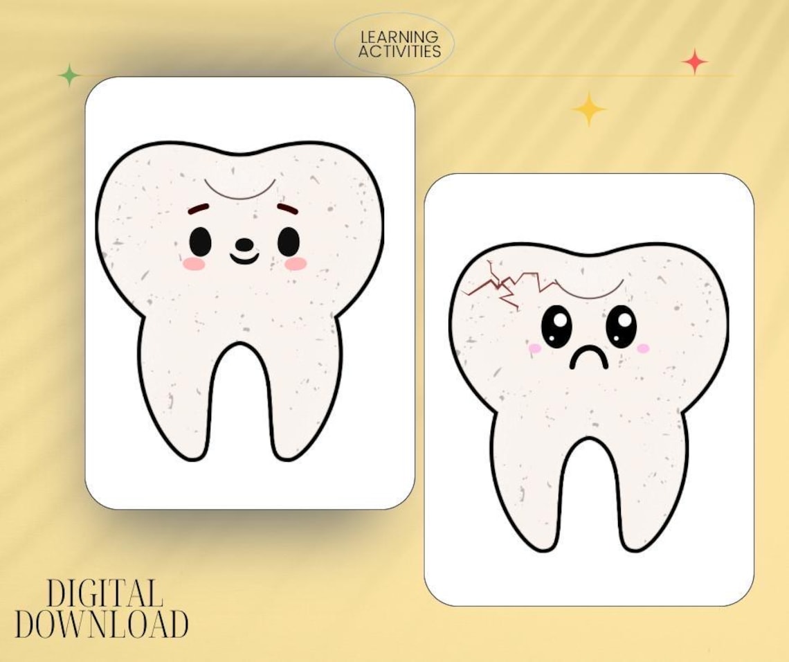Dental Health Preschool Printable Activity for Kids, Teeth Brushing ...