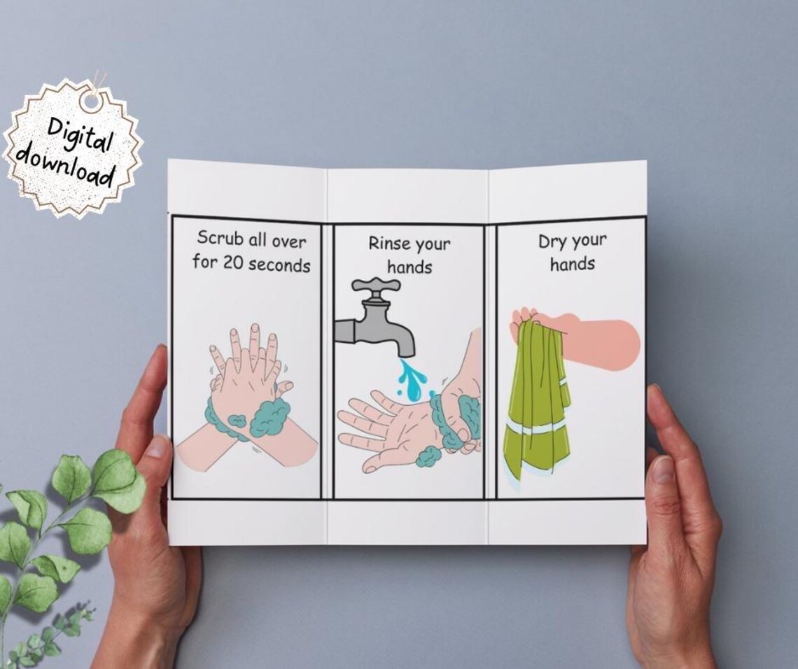 Wash Your Hands Coloring Page | Kids Handwashing Printable | Foldout ...