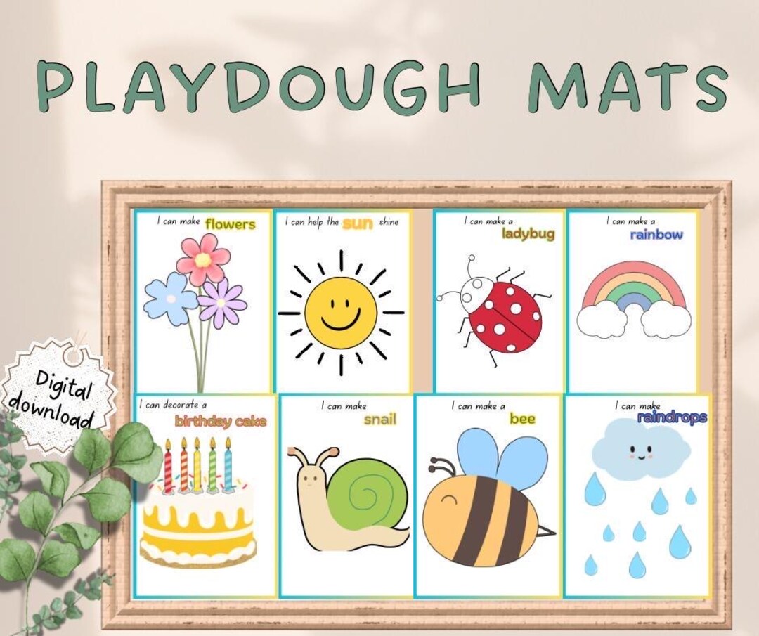 Play Dough Mats , Play Dough Activity, Montessori Learning, Toddler ...