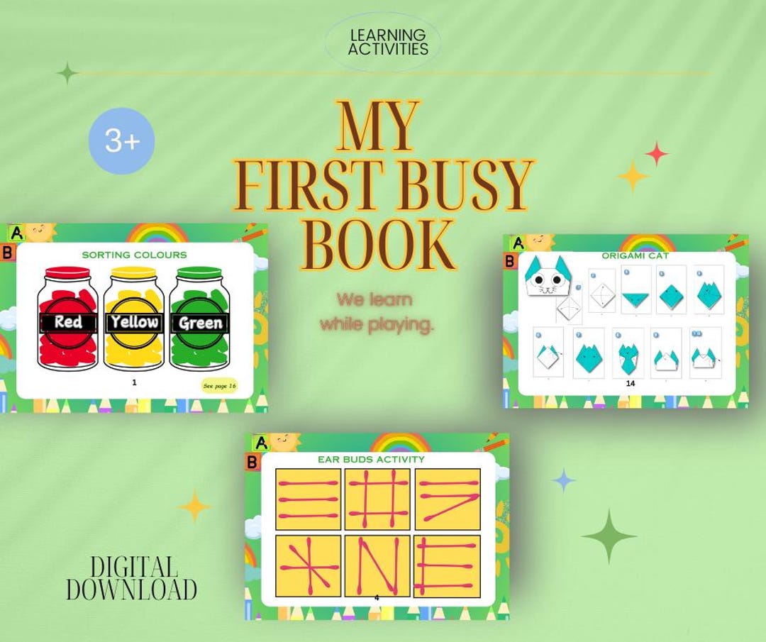 My First Busy Book, Color Matching Worksheet for Toddlers, Printable ...