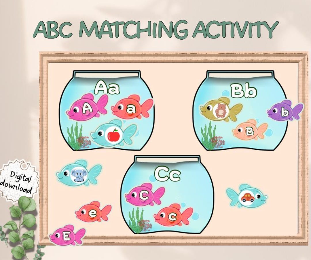 Fish ABC Matching Activity | Alphabet Matching Game for Kids ...