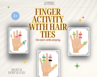 Finger Activity With Hair Ties, Fine Motor Skills, Color Matching Games ...