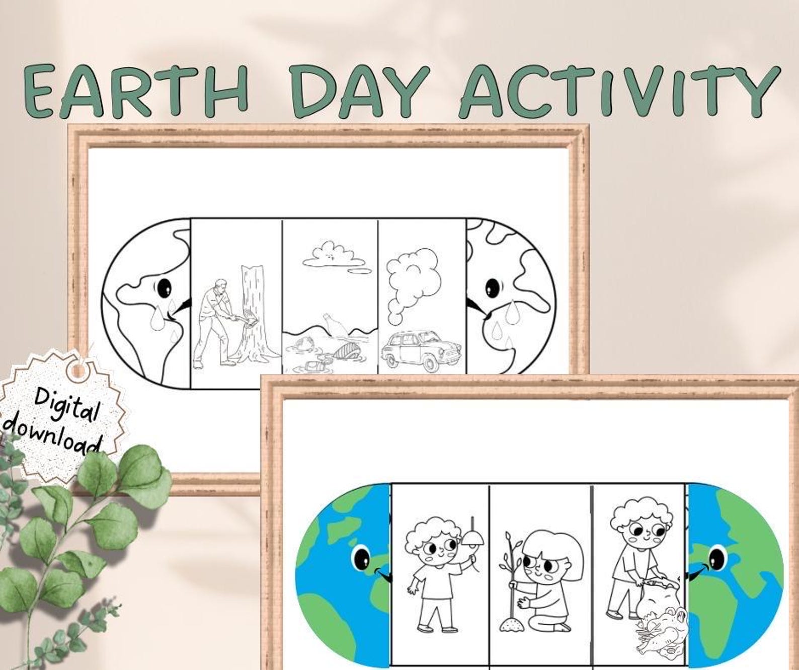 Save Earth Activity Foldout | Printable Eco-friendly Educational Craft ...
