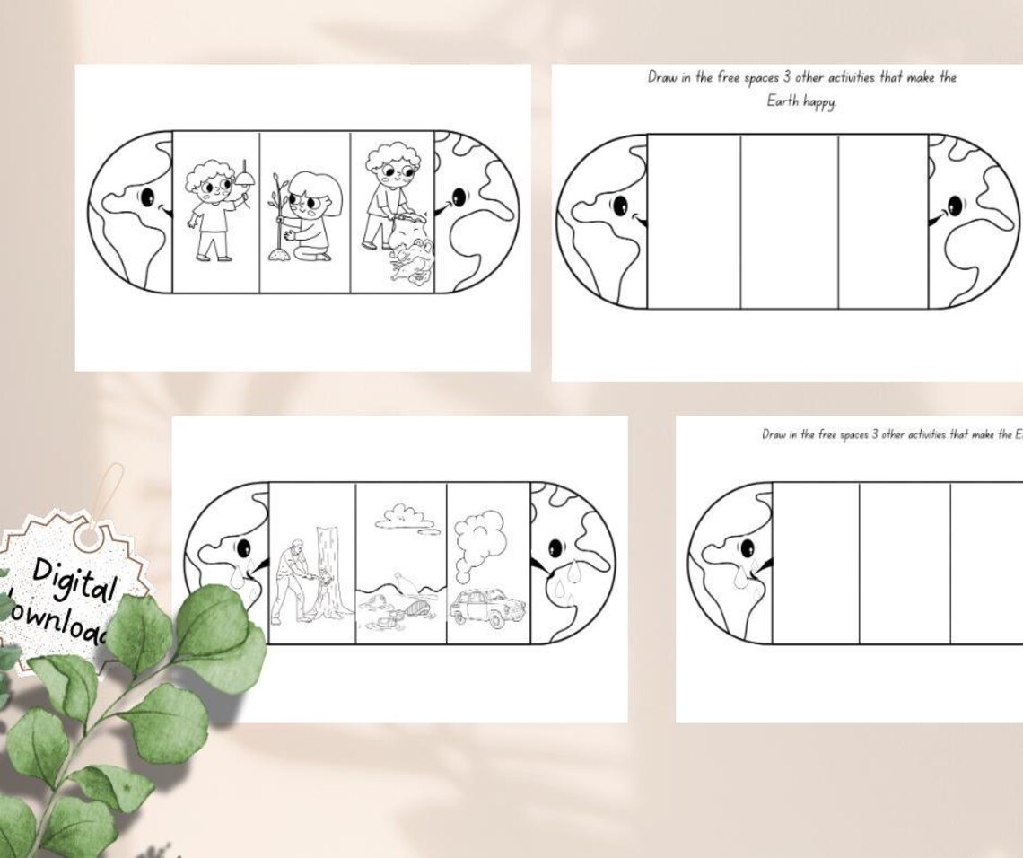 Save Earth Activity Foldout | Printable Eco-friendly Educational Craft ...