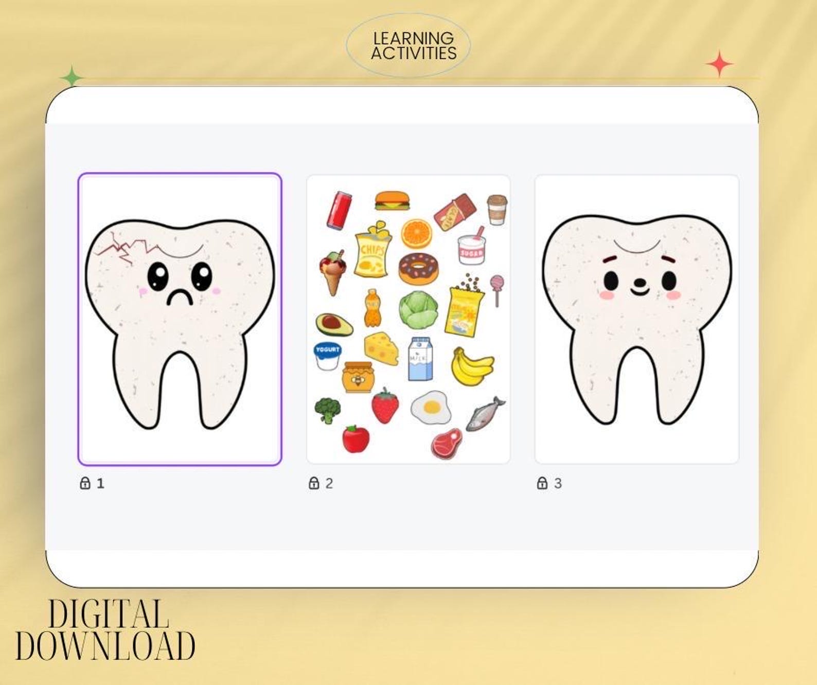 Dental Health Preschool Printable Activity for Kids, Teeth Brushing ...