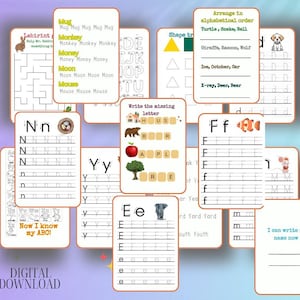My First ABC Tracing Book. Preschool Worksheets for Toddlers ...