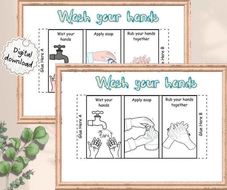Wash Your Hands Coloring Page | Kids Handwashing Printable | Foldout ...