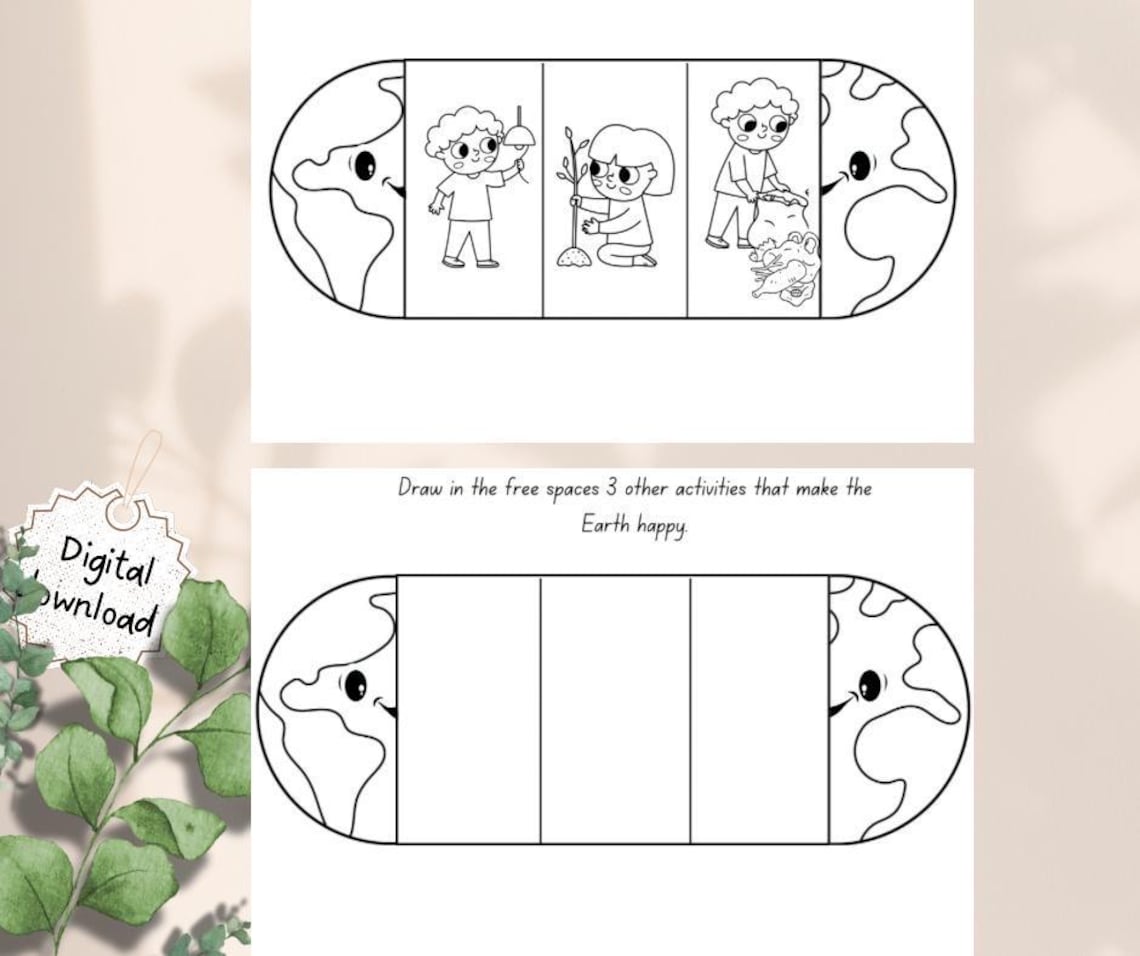 Save Earth Activity Foldout | Printable Eco-friendly Educational Craft ...