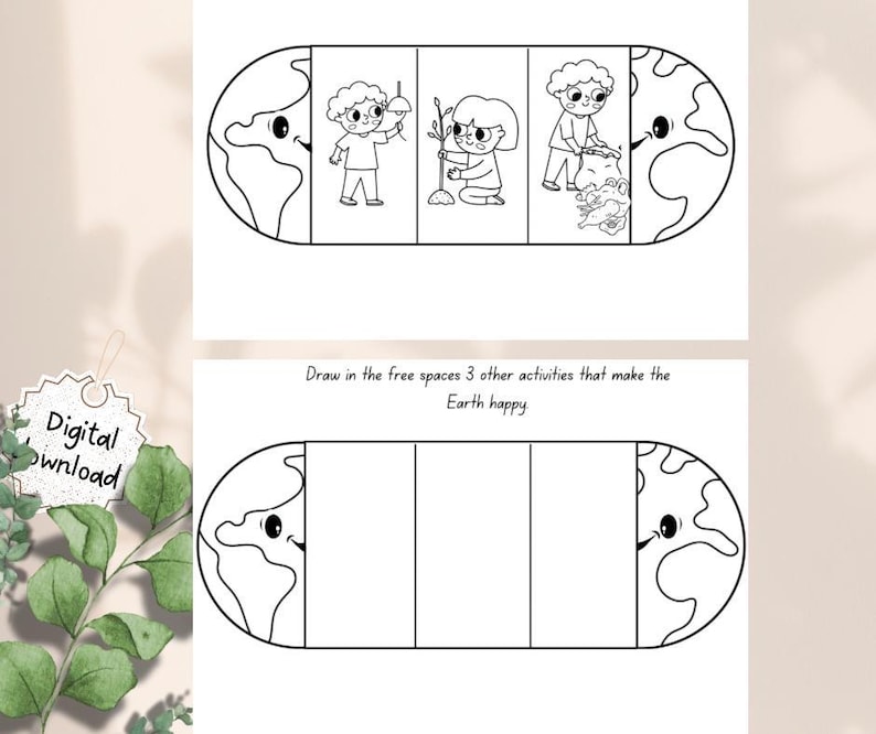 Save Earth Activity Foldout | Printable Eco-friendly Educational Craft ...