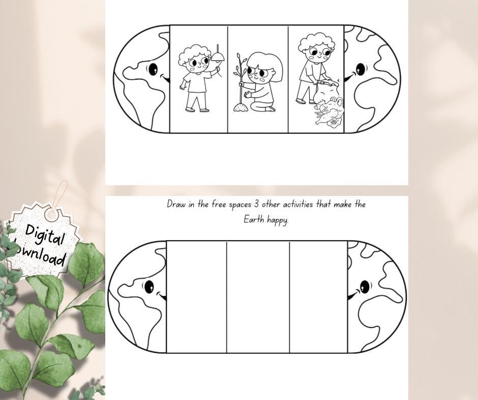 Save Earth Activity Foldout | Printable Eco-friendly Educational Craft ...