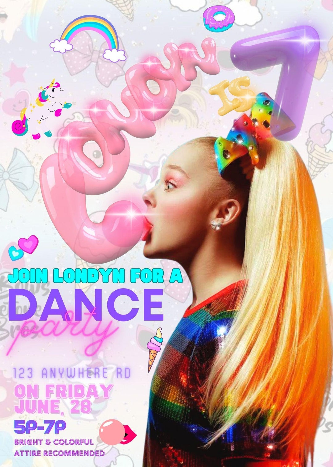 Jo Jo Birthday Digital Invite - Etsy