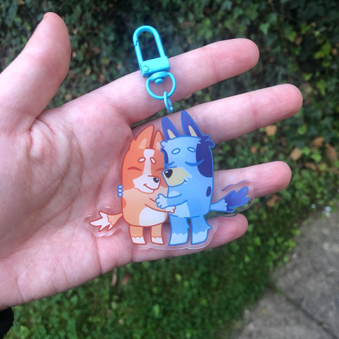 Bluey and Bingo Keyring / Keychain Art - Etsy