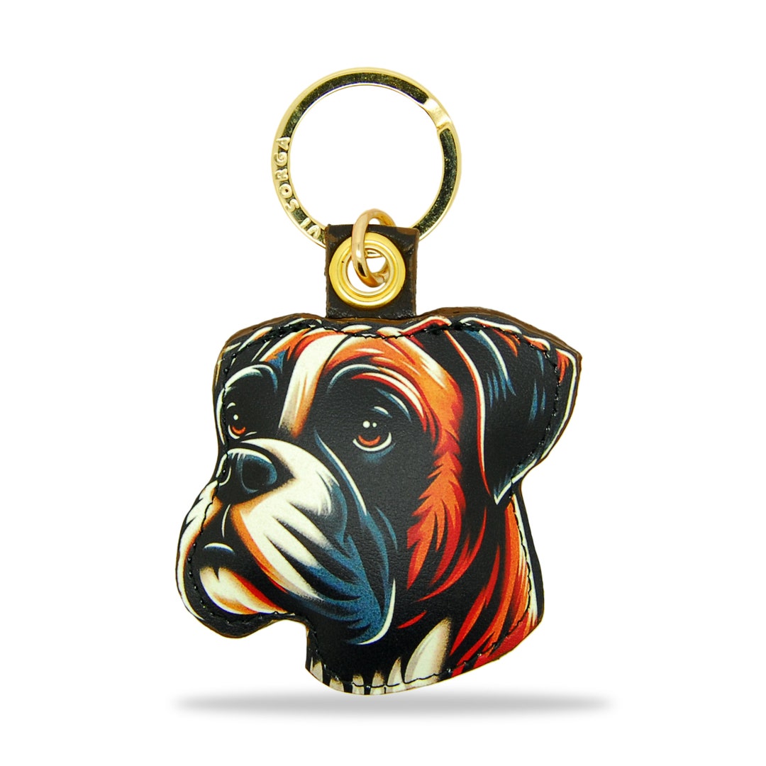Boxer Dog Keyring, Padded Leather Keychain, Cockapoo Keychain, Dog Bag ...