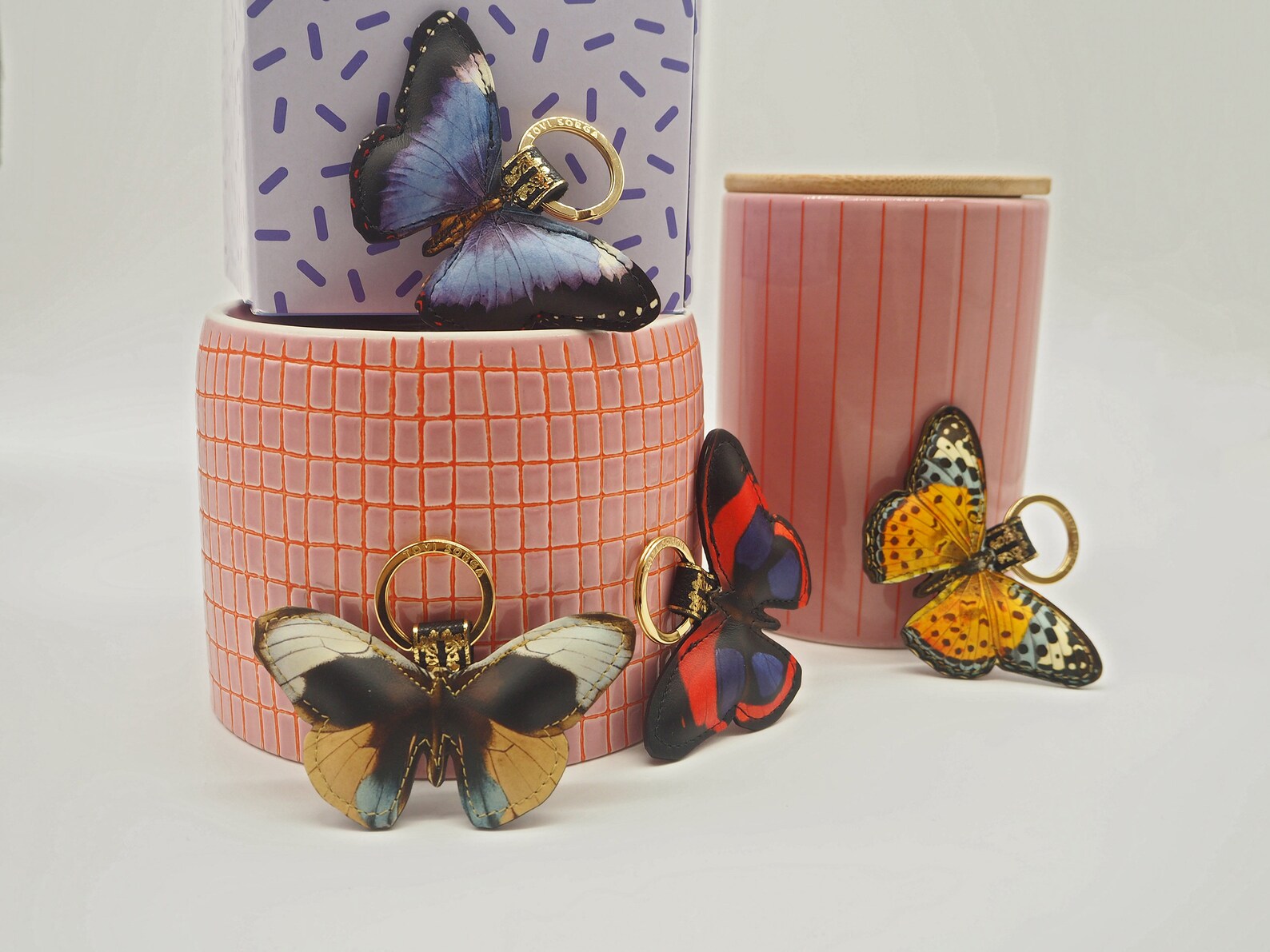 Leather Butterfly Key Ring Butterfly Keychain Butterflies - Etsy