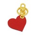 Red Heart Bag Charm, Red Leather Heart Key Ring, Red Heart Key Ring ...