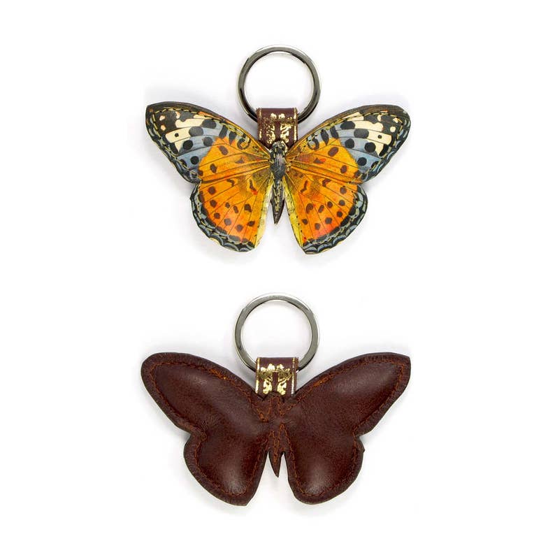 Leather Butterfly Key Ring Butterfly Keychain Butterflies | Etsy