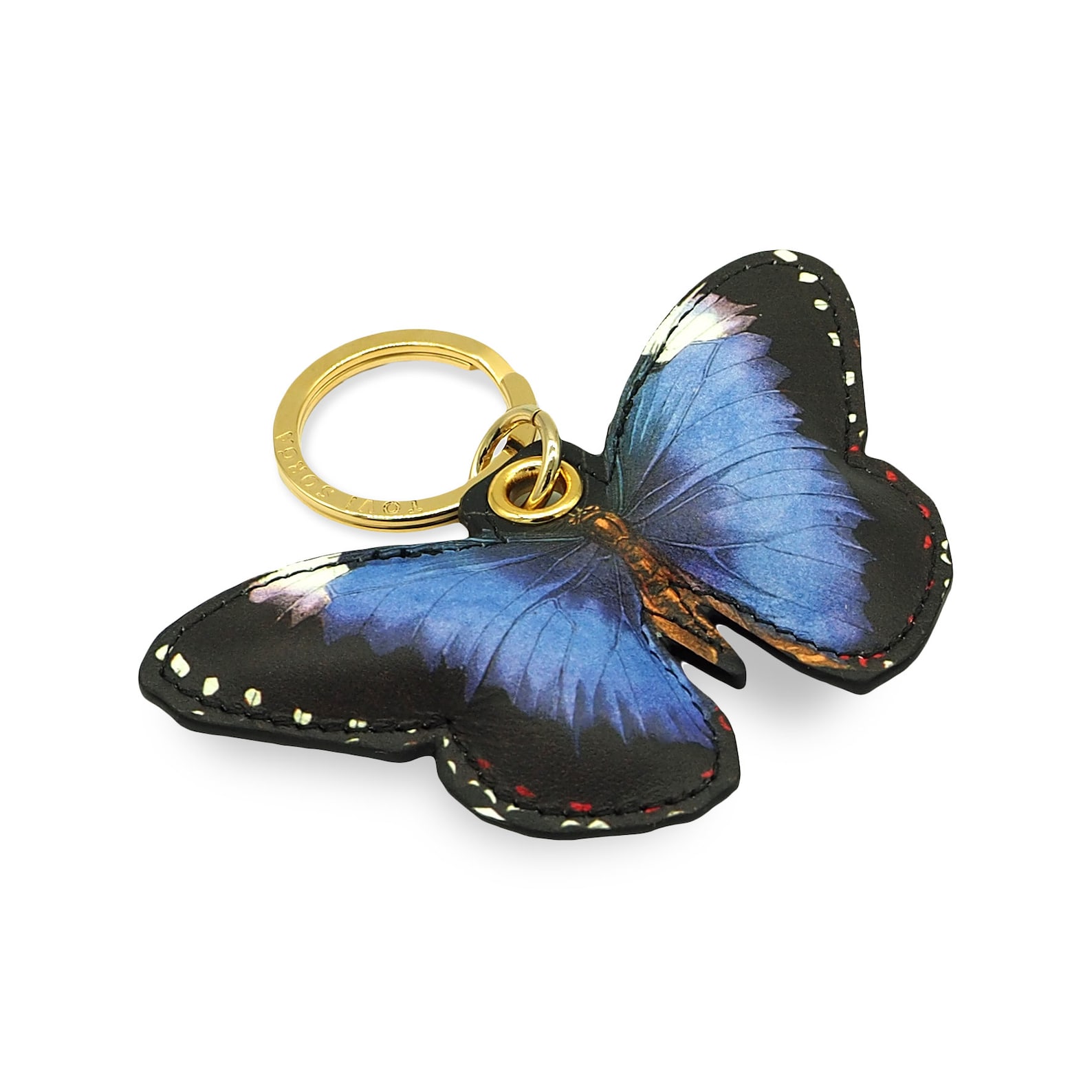 Leather Butterfly Butterfly Keychain Leather Key Ring - Etsy