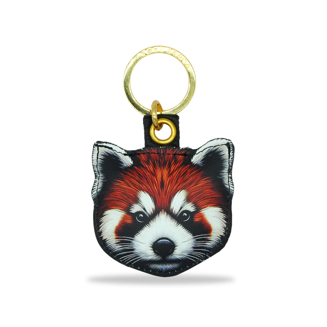 Red Panda Keyring, Padded Leather Keychain, Red Panda Keychain, Panda ...