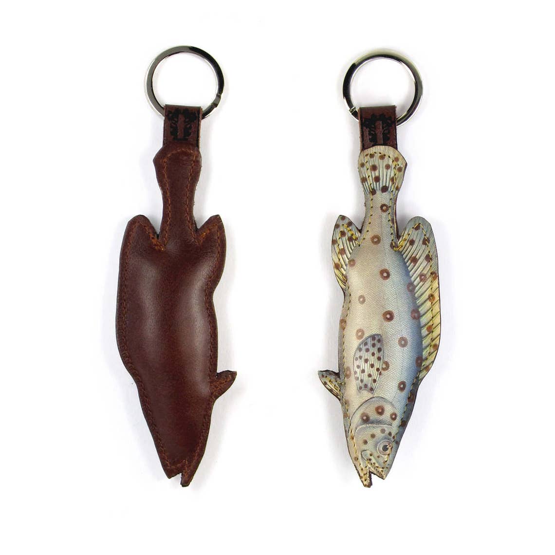 Fish Key Ring Leather Fish Keychain Fisherman Gifts for - Etsy