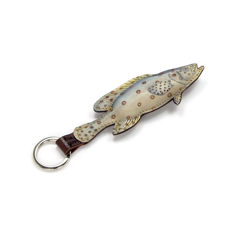 Fish Key Ring Leather Fish Keychain Fisherman Gifts for - Etsy UK