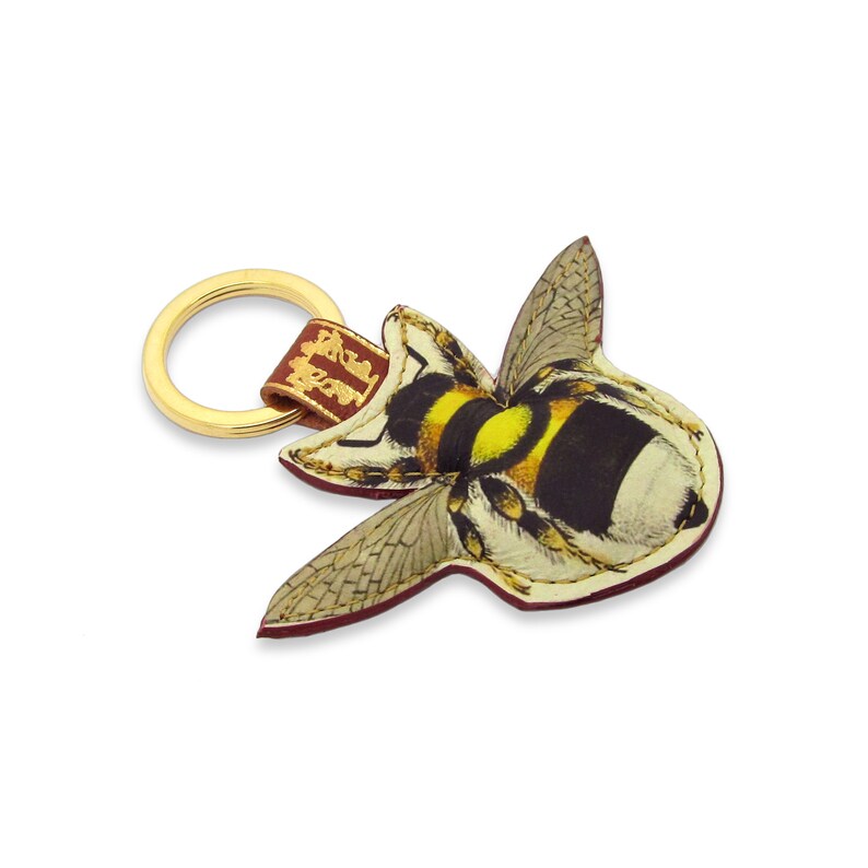 Leather Bee Keychain / Key Ring / Bag Charm Bumble Bee or | Etsy