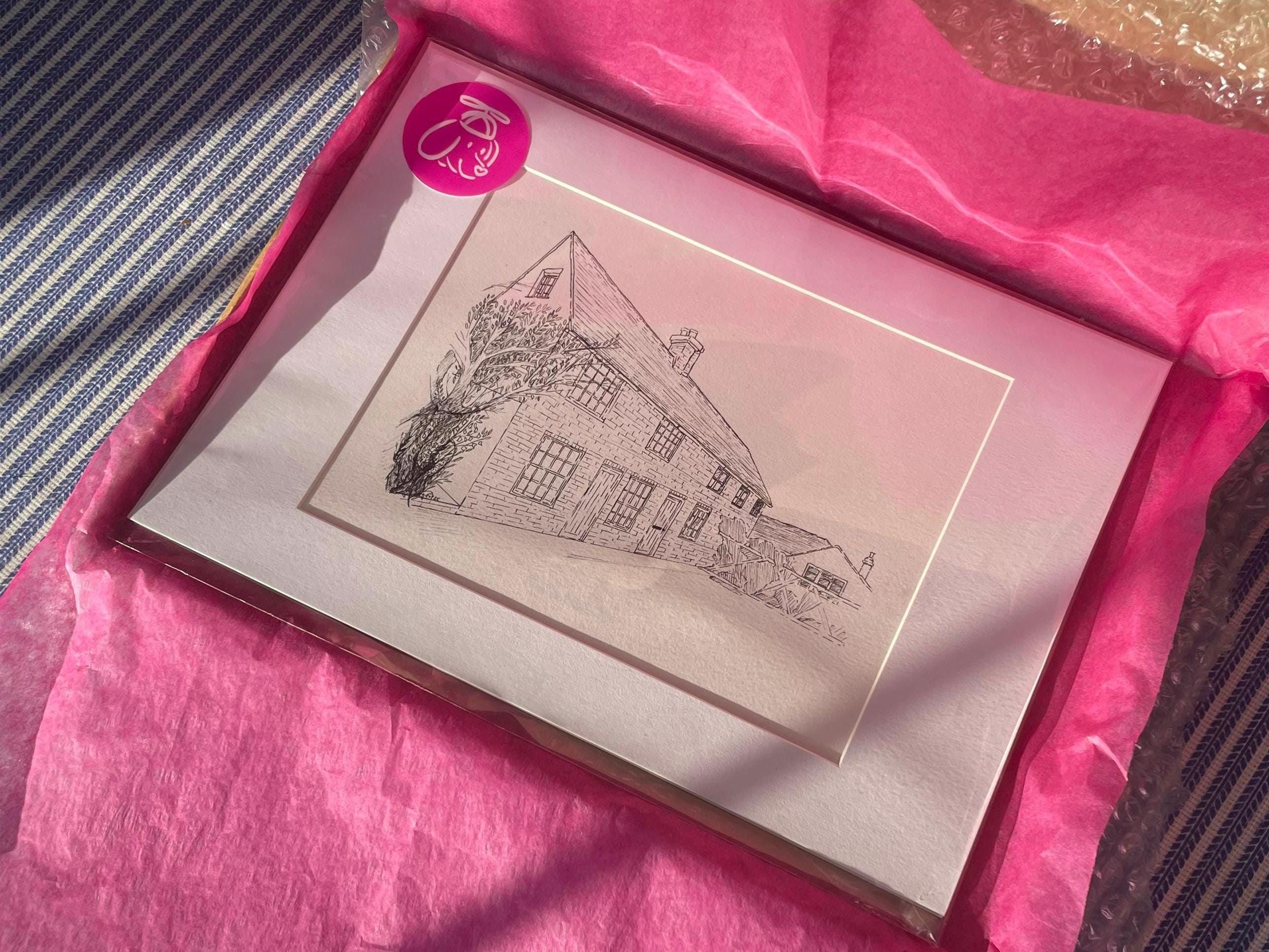 Hand-drawn Custom Architectural Sketch Illustration, Building Portrait ...