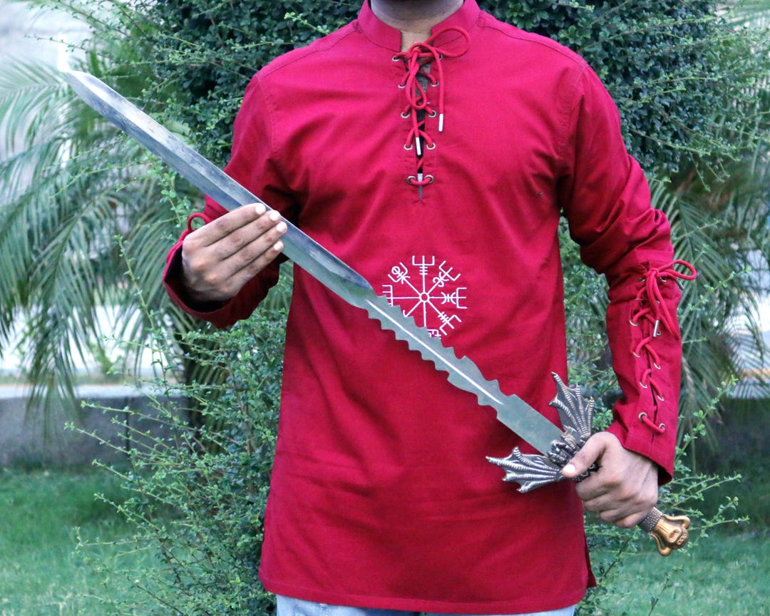 Medieval Viking Linen Tunic, Renaissance Fair Mens Cotton Tunic ...