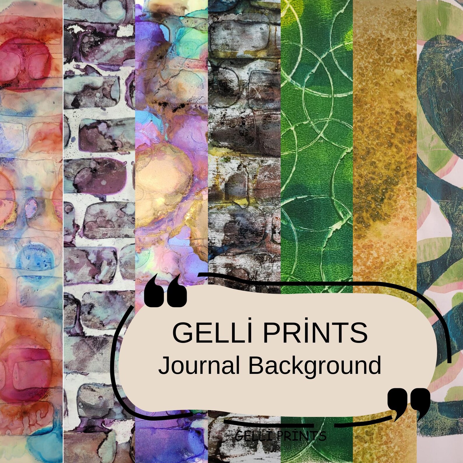 10 Vibrant Digital Gel Prints for Mixed Media & Collage, 8x11 Inch ...