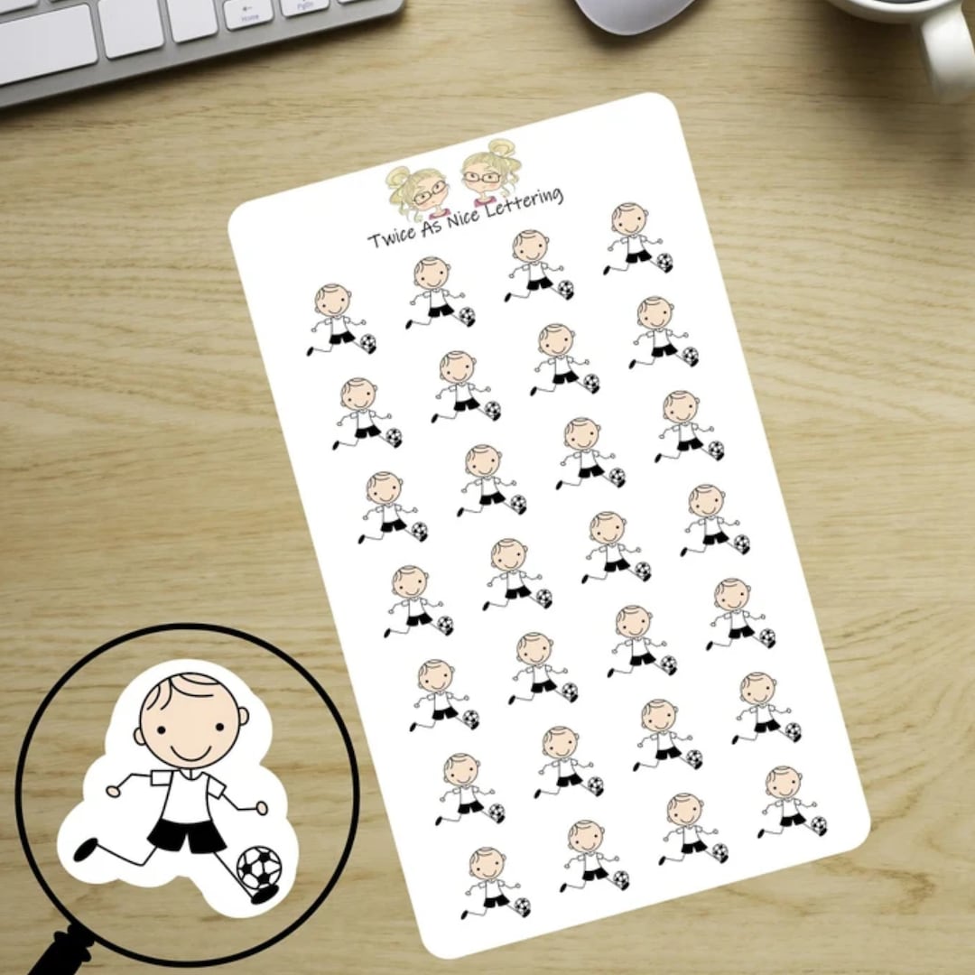 Soccer Game Stickers, Sticker Sheet, Planner Stickers, Stickers for ...