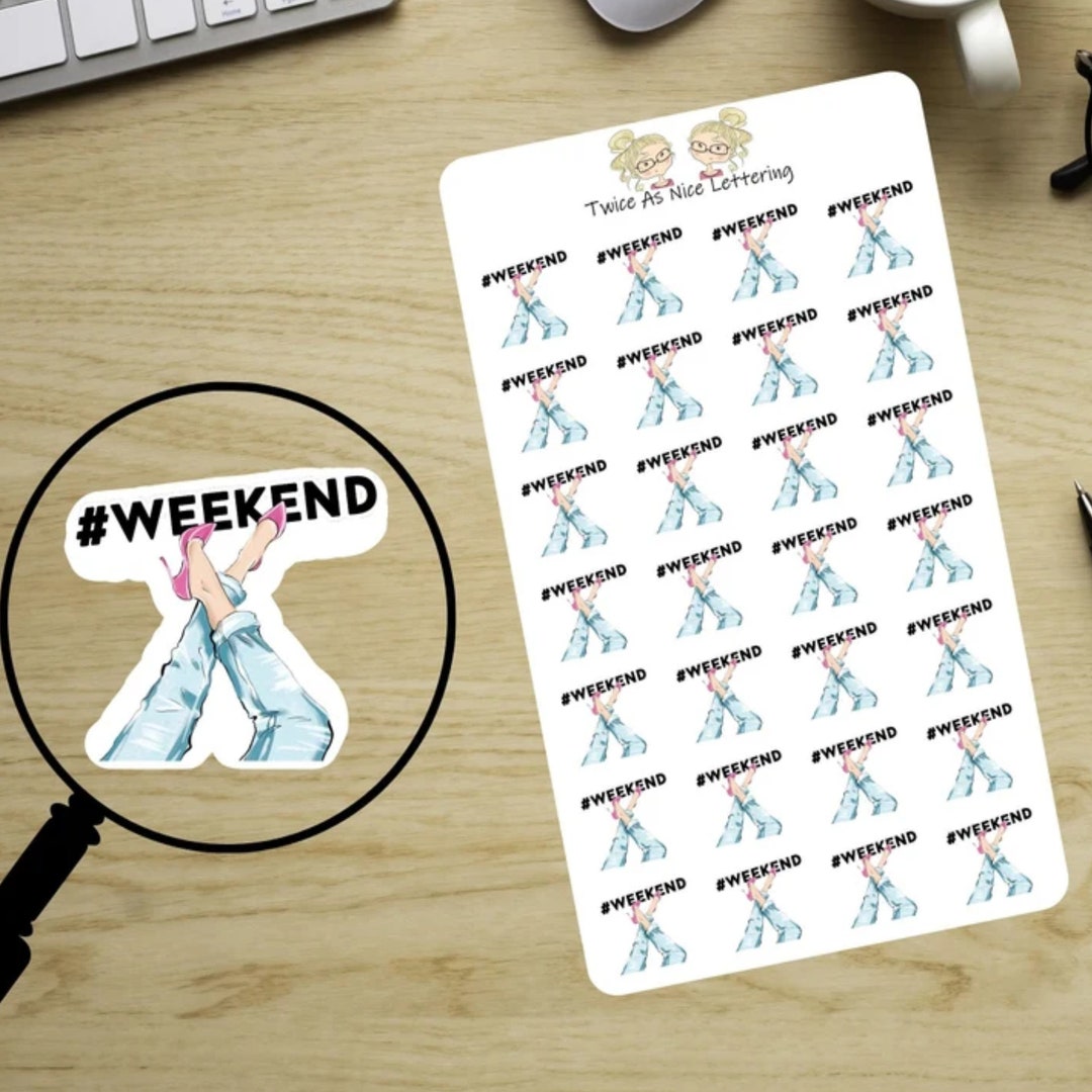 Weekend Planner Stickers: Decorative Calendar Stickers - Etsy