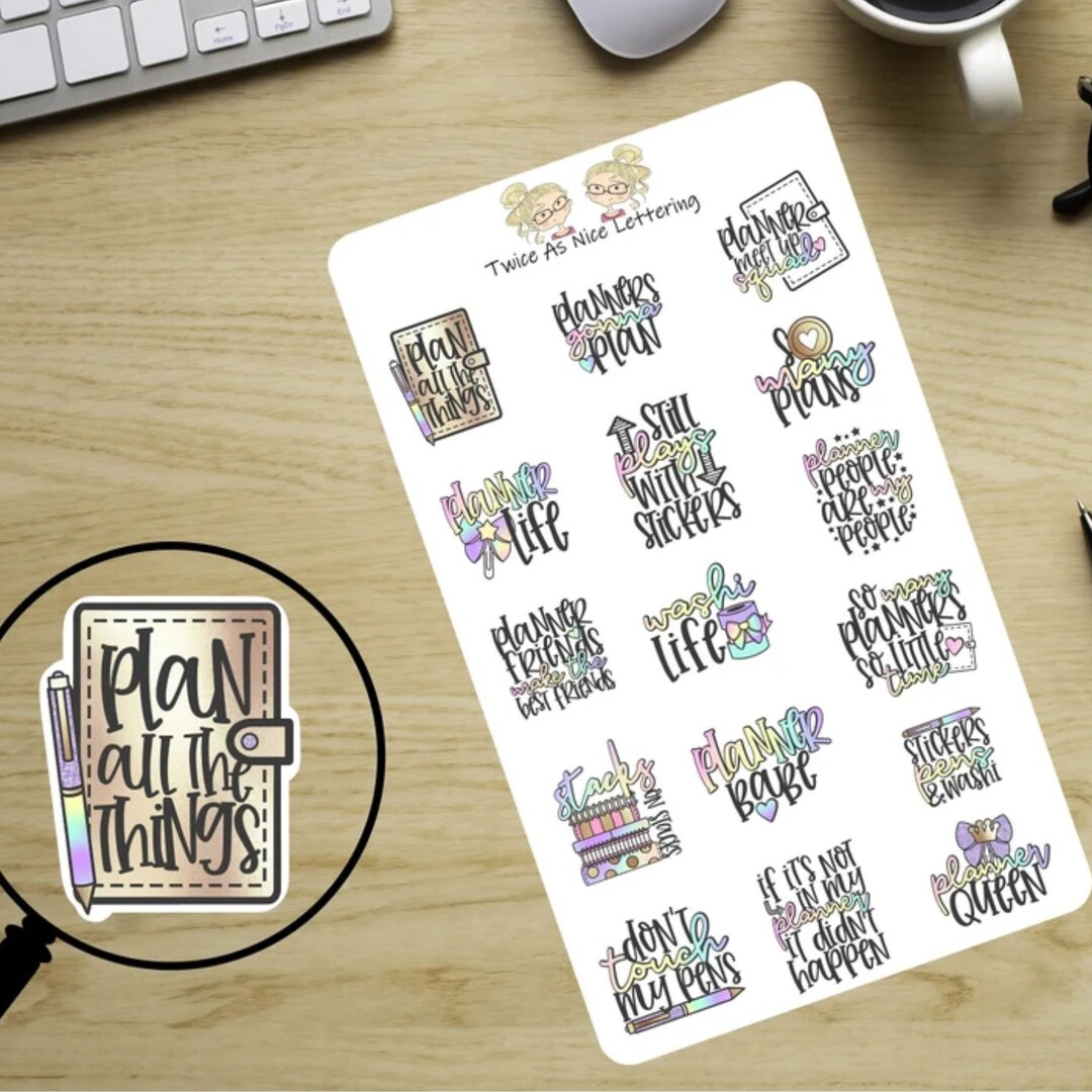 Planner Life Stickers, Cute Planner Stickers, Half Sheet - Etsy