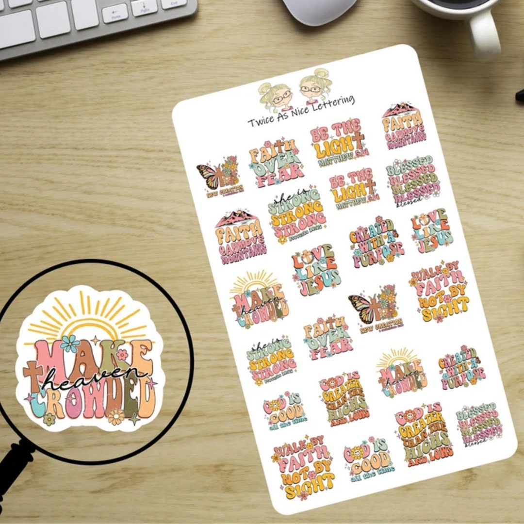 Religious Stickers, Faith Based Planner Stickers, Bible Stickers ...