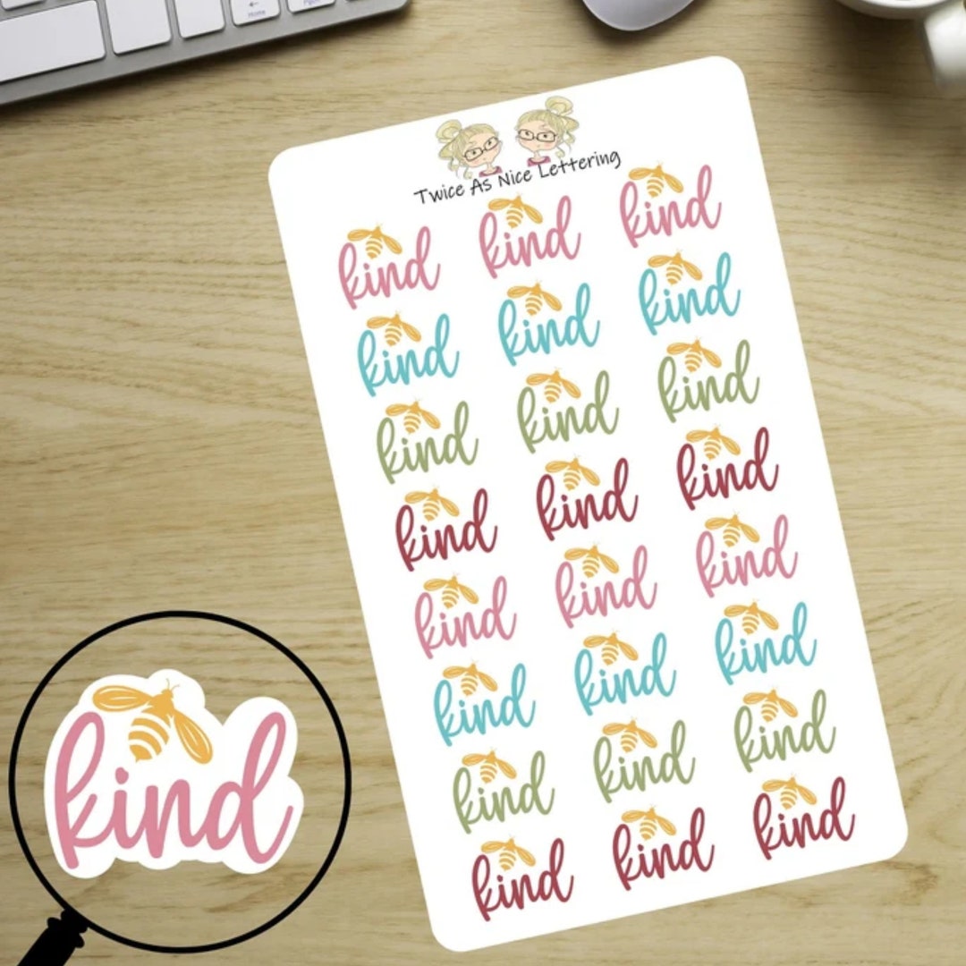 Be Kind Stickers, Be Kind Planner Stickers, Planner Stickers - Etsy