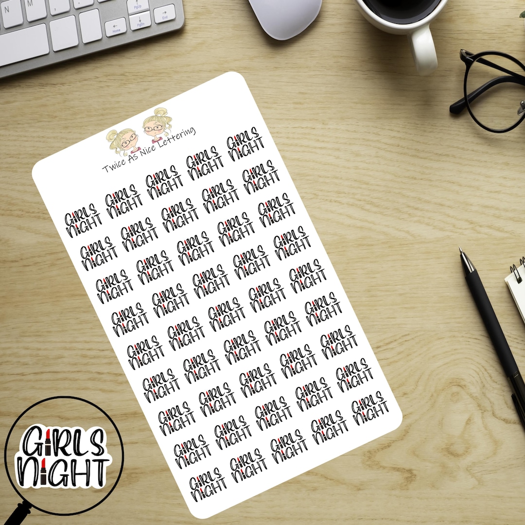 Girls Night Stickers Girls Night Planner Stickers - Etsy