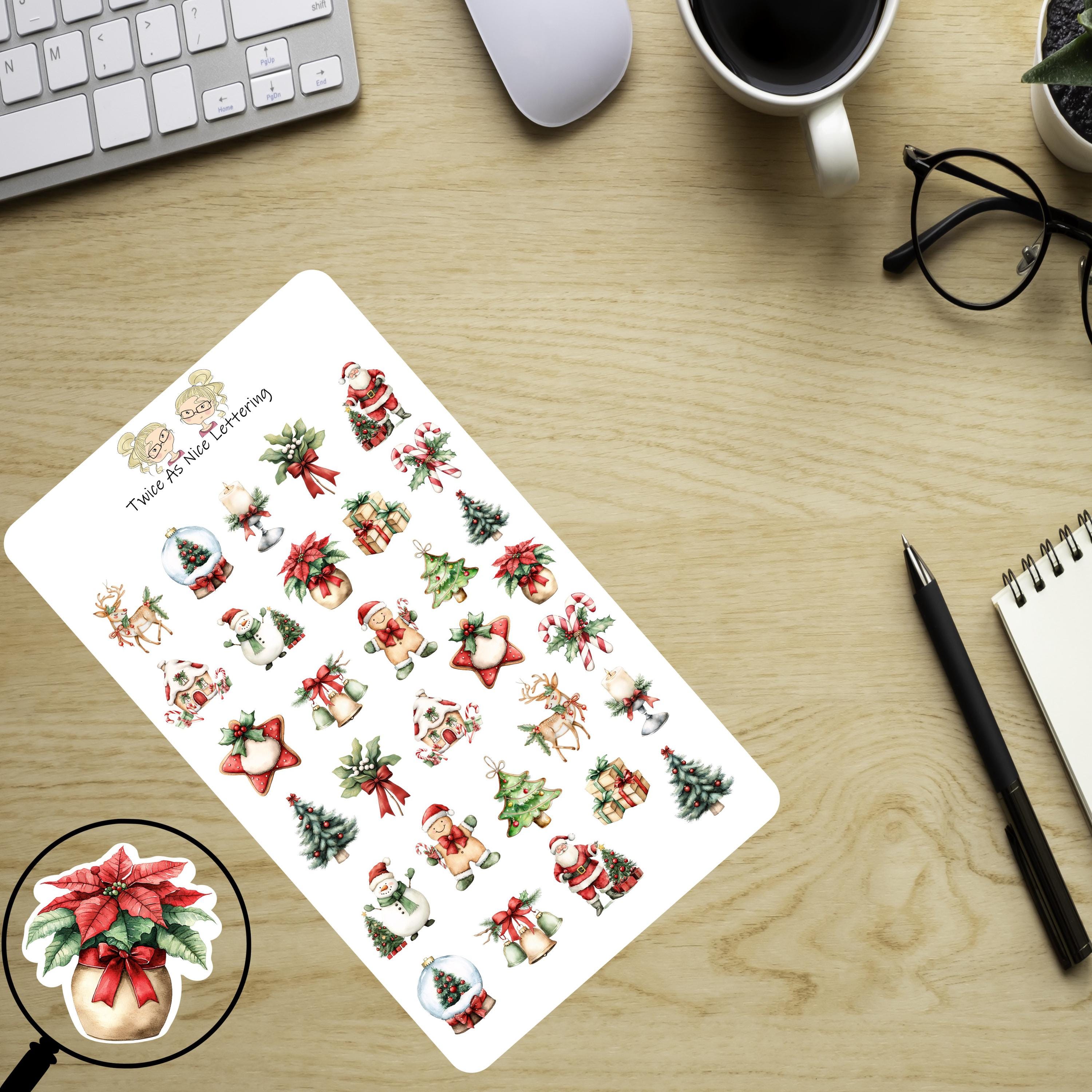 Christmas Planner Stickers, Christmas Stickers, Holiday Stickers ...