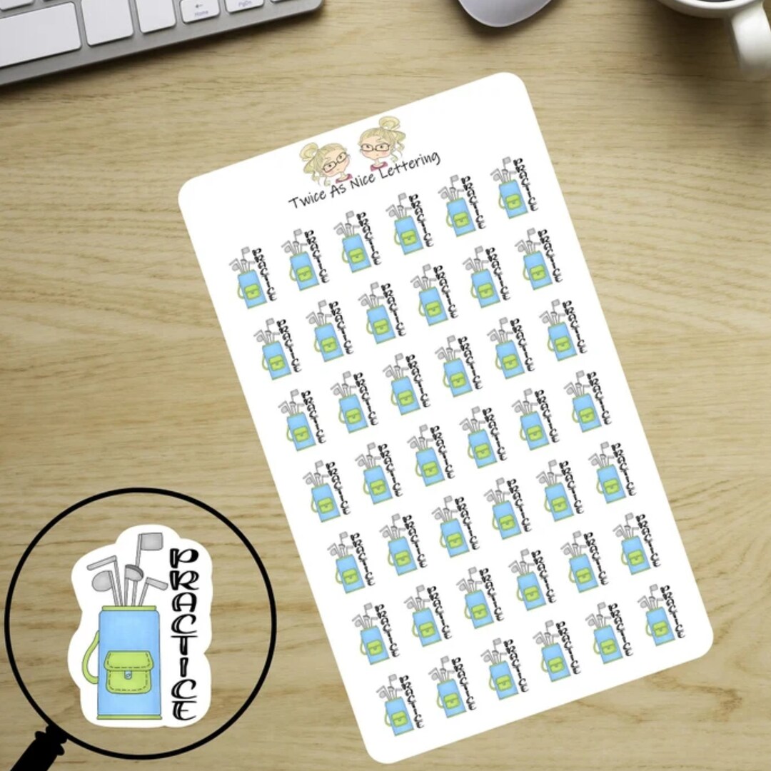 Golf Planner Stickers, Golf Practice Stickers, Planner Stickers ...