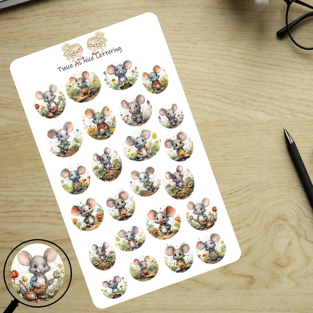 Mouse Planner Stickers, Stickers for Planners, Planner Stickers, Cute ...