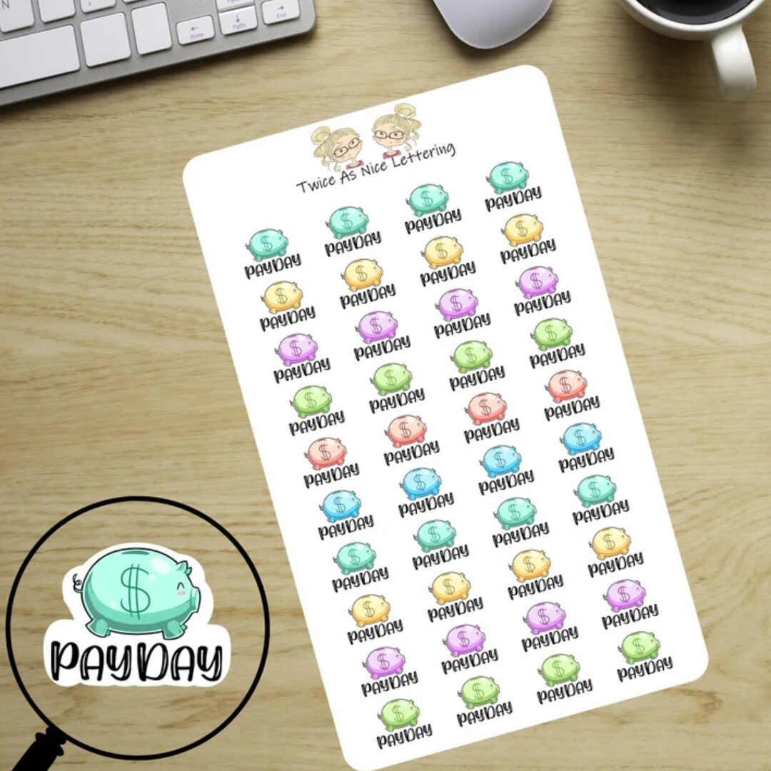 Pay Day Planner Stickers: 40 Budget Stickers - Etsy