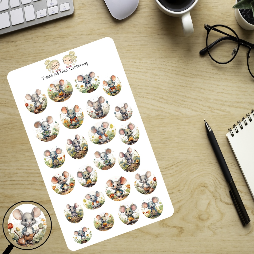 Mouse Planner Stickers, Stickers for Planners, Planner Stickers, Cute ...