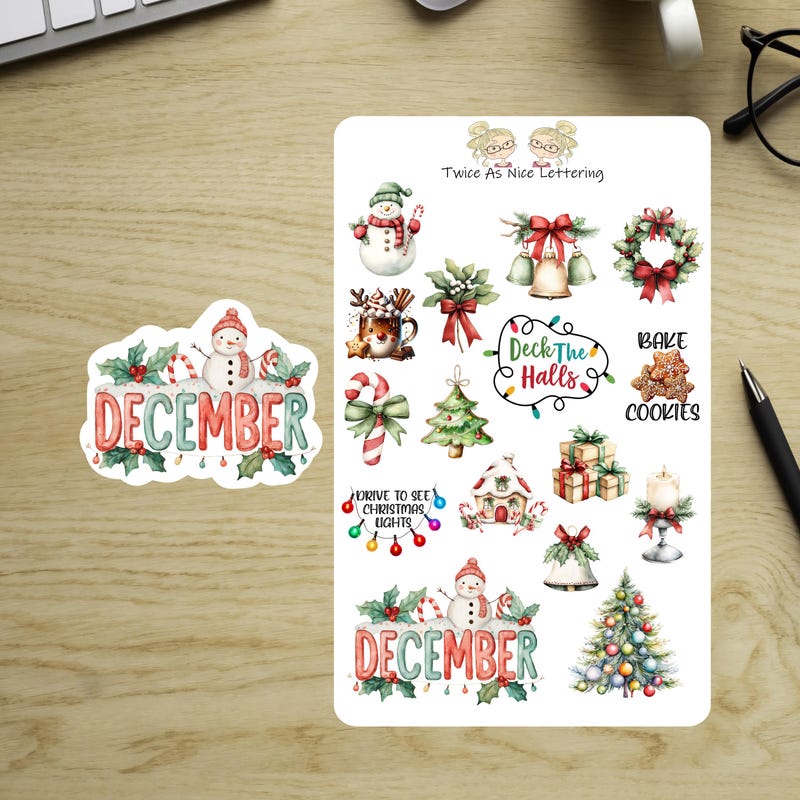 Christmas Stickers - Etsy