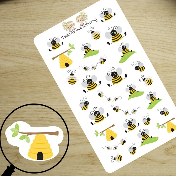 Bee Sticker - Etsy