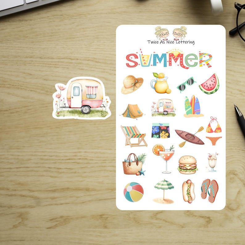 Summer Planner Stickers: Half Sheet Season Stickers - Etsy