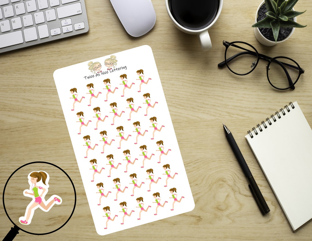 Jogging Stickers Running Stickers Planner Stickers Running - Etsy