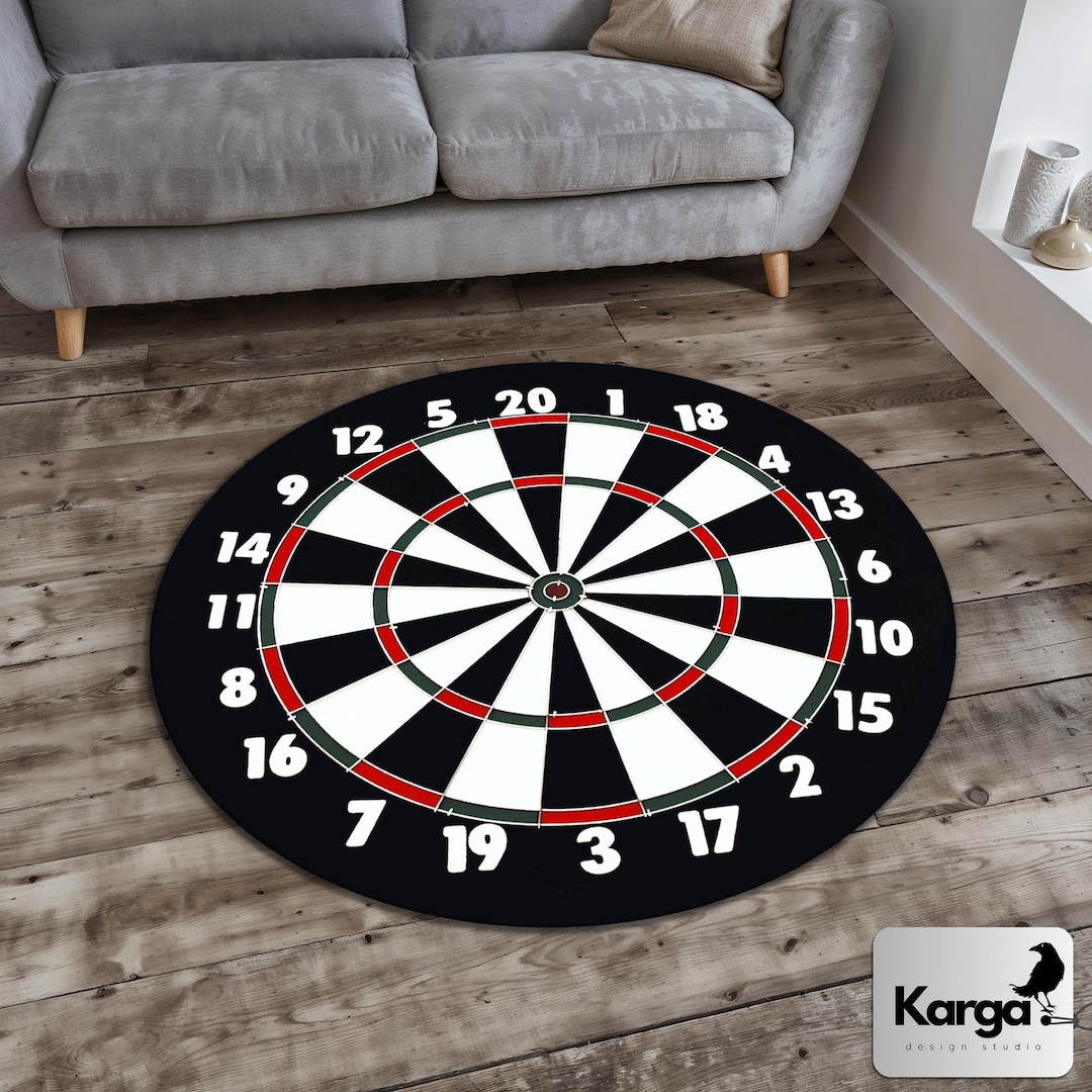 Dartboard Rug, Dartboard Round Rug, Classic Dartboard Rug, Dartboard ...